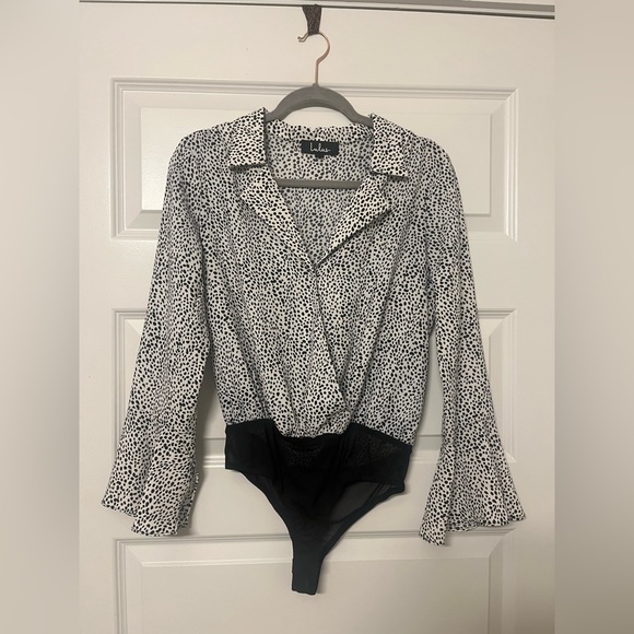 Lulus | Tops | Lulus Black White Polka Dot Blouse Worn Once | Poshmark